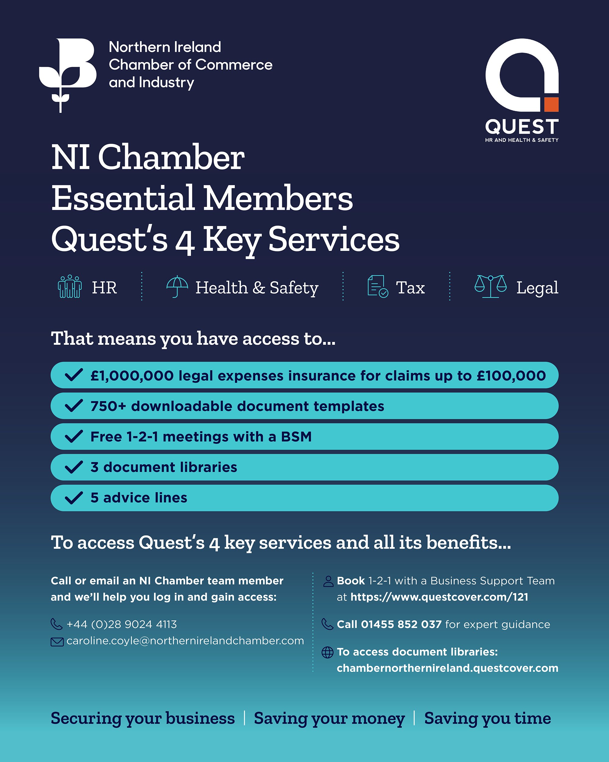 The 4 benefits of Quest services for NI Chamber’s Enterprise members
